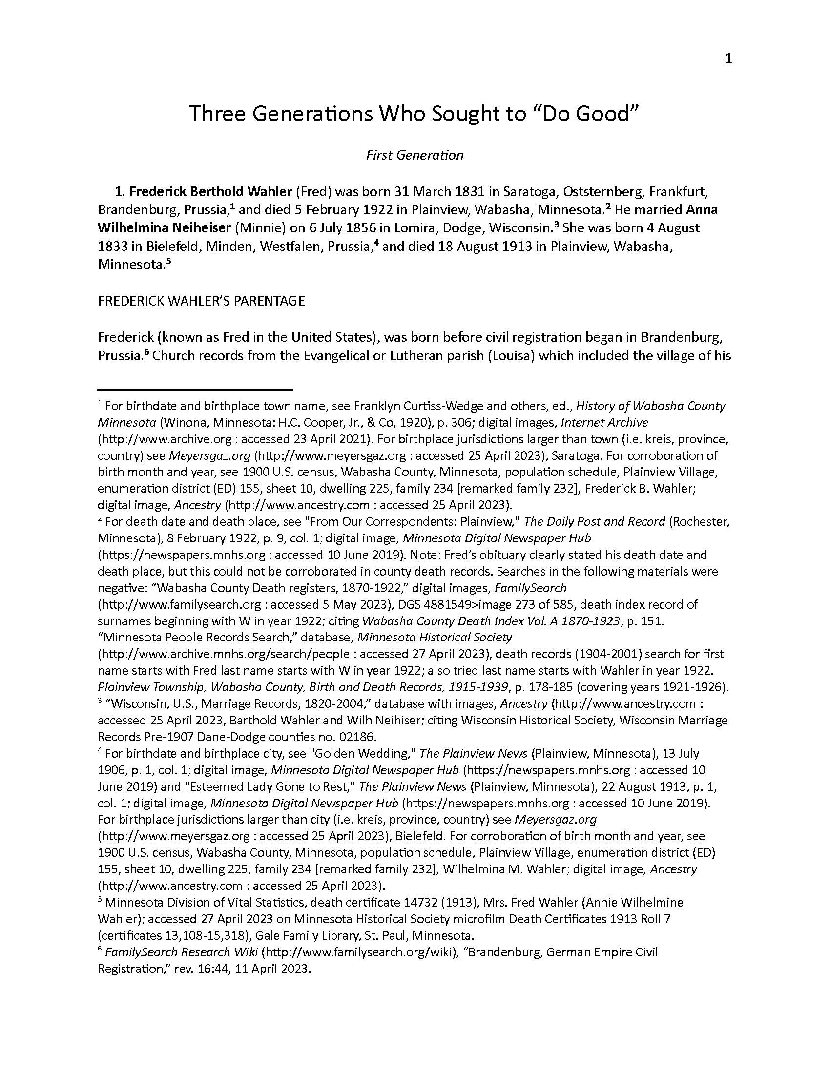 Narrative Lineage – 3 Generations